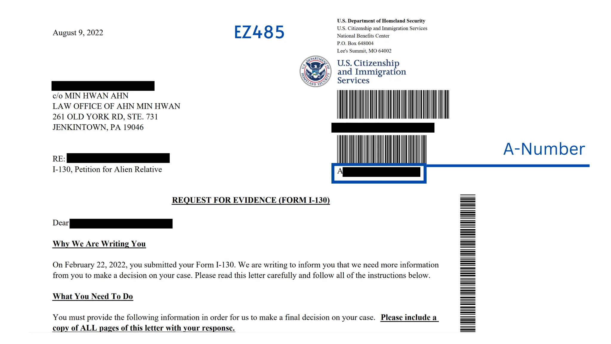 2023 Complete Guide to Alien Registration Number (A-Number) EZ485