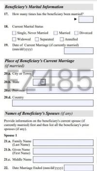Understanding the I-130 Form: Beneficiary's Marital Information in Part ...