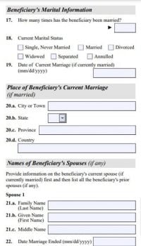 Understanding the I-130 Form: Beneficiary's Marital Information in Part ...