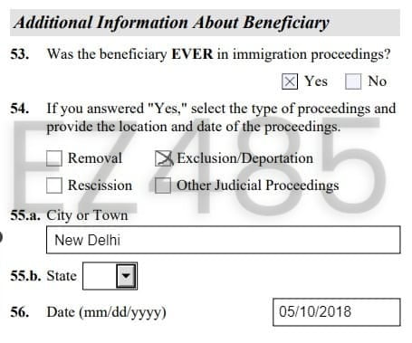 Understanding the I-130 Form: Additional Information About Beneficiary ...