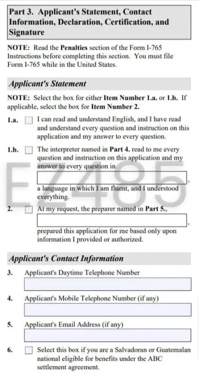 Understanding Form I-765: Information About Your Eligibility Category ...
