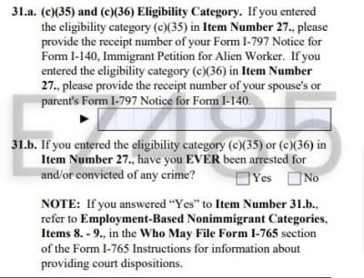 Understanding Form I-765: Information About Your Eligibility Category ...
