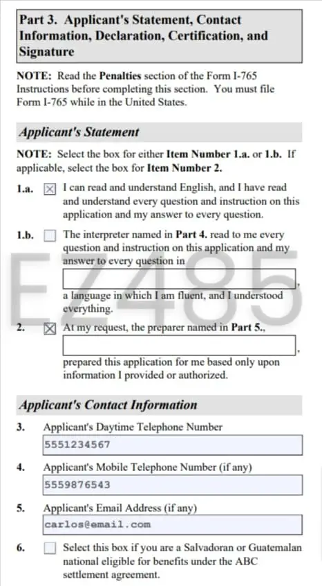 Understanding Form I-765: Information About Your Eligibility Category ...