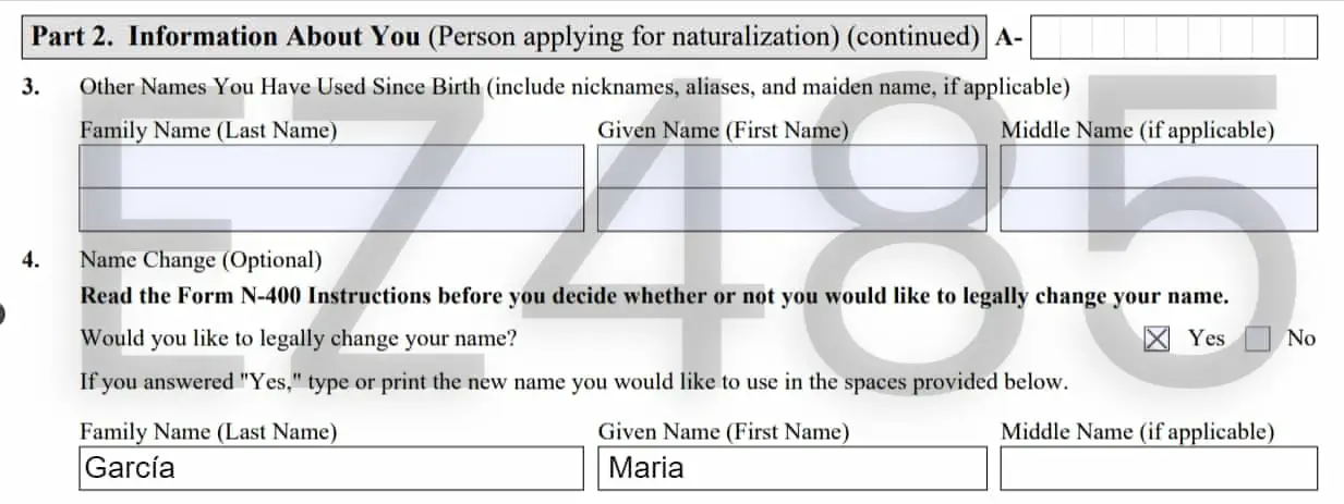 Understanding Form N-400: Part 2 - Information About You (1) - EZ485